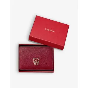Cartier Panthère Graphique De Leather Card Holder - Red