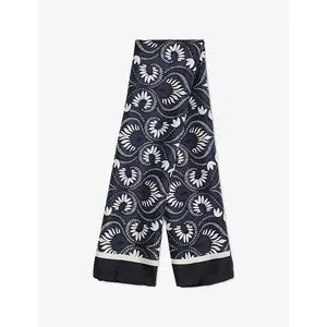 Max Mara Square Graphic-pattern Silk Scarf