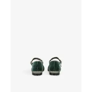 FLABELUS Jay Velvet Mary Jane Flats