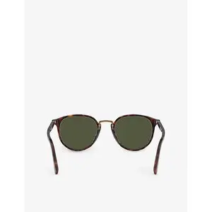 Persol Oval-frame Acetate Sunglasses - Brown