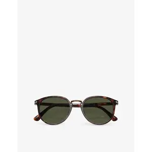 Persol Oval-frame Acetate Sunglasses - Brown