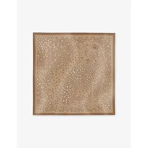 Cartier Panthère Dots Printed Silk-twill Scarf - Beige