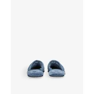 UGG Branded Suede And Shearling Slippers - Blue