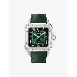 Cartier Santos De Large Steel Automatic Watch - Silver