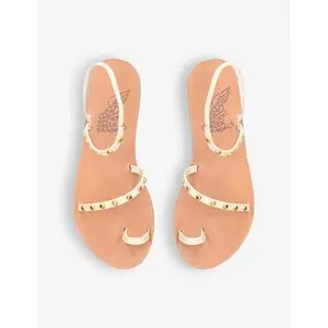 ANCIENT GREEK SANDALS Eleftheria Bee Studded Leather Sandals - Bone