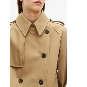The Kooples Double-breasted Long Cotton Trench Coat