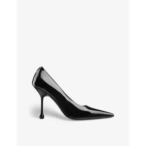 JIMMY CHOO Ixia Leather Heeled Courts - Black