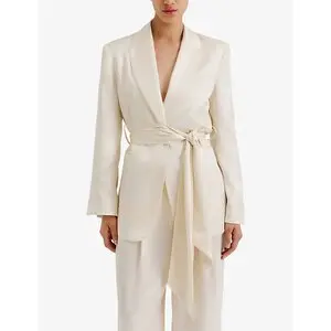 MALINA Liv Wrap Satin Blazer