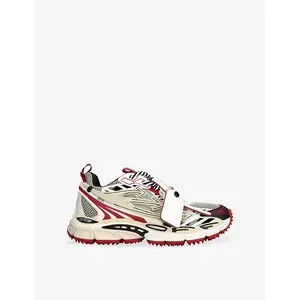 Off-White Be Right Back Mesh And Faux-leather Trainers - Red Comb