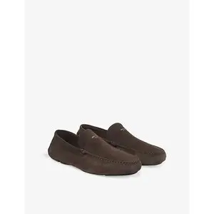 JIMMY CHOO Stanly Driver Suede Loafers - Mocha