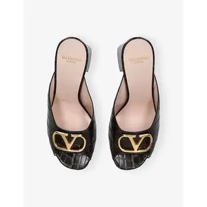 Valentino Garavani Vlogo 95 Leather Heeled Mules