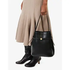 TOTEME Belted Leather Bucket Bag