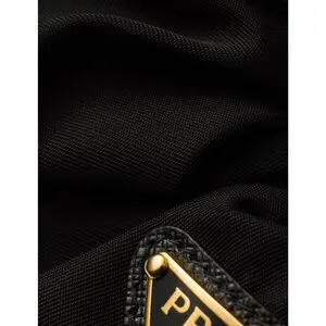 Prada Re-nylon Logo Scrunchie - Black