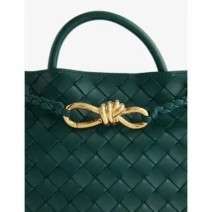 Bottega Veneta Andiamo Small Leather Tote Bag - Green