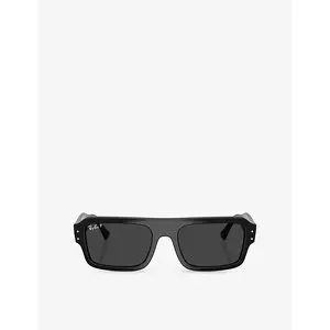 Ray-ban Lukas Rectangle Sunglasses - Black
