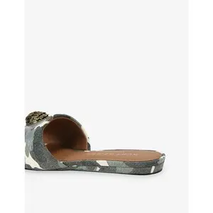 Kurt Geiger Kensington Flat Sandals - Green Oth