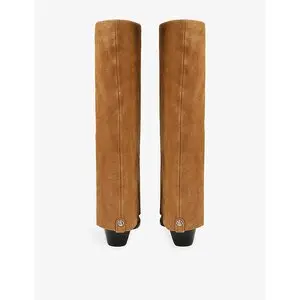 Kurt Geiger Suede Knee-high Fold-over Boots