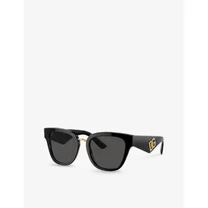 Dolce & Gabbana Butterfly-frame Acetate Sunglasses - Black