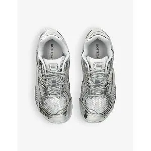 Bottega Veneta Orbit Metallic-panel Low-top Trainers - Silver