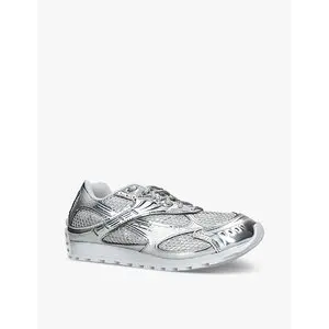 Bottega Veneta Orbit Metallic-panel Low-top Trainers - Silver