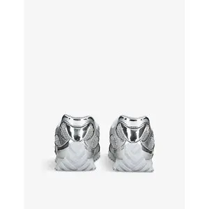 Bottega Veneta Orbit Metallic-panel Low-top Trainers - Silver