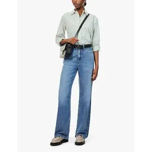 Rag & Bone Featherweight Logan Wide-leg Mid-rise Jeans - River