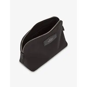 Smythson Brand-patch Canvas Travel Pouch