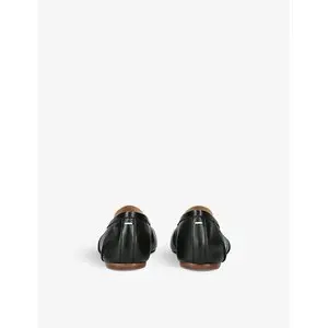 MAISON MARGIELA Tabi Split-toe Leather Ballet Flats - Black/comb