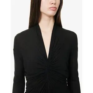 Rick Owens Radiance Long-sleeve Woven Top - Black