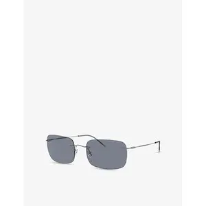 Giorgio Armani Pillow-frame Metal Sunglasses