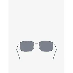 Giorgio Armani Pillow-frame Metal Sunglasses