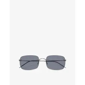 Giorgio Armani Pillow-frame Metal Sunglasses