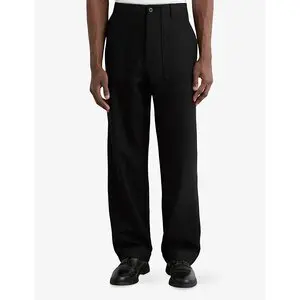 REISS Chain Wool-blend Wide-leg Trousers