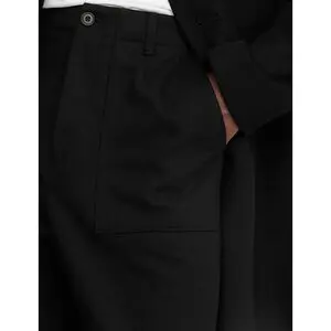 REISS Chain Wool-blend Wide-leg Trousers