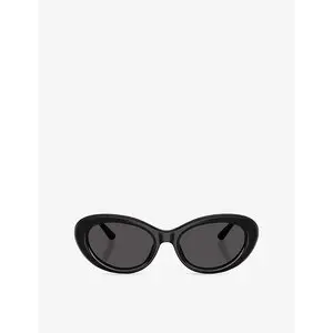 Dolce & Gabbana Round-frame Acetate Sunglasses - Black