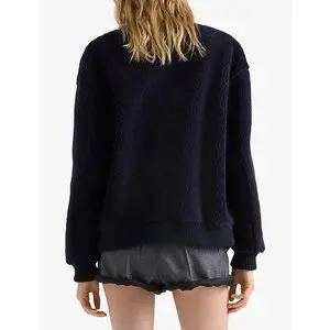 Prada Wool Blend Fleece Jacket - Blue