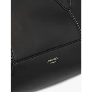 JIMMY CHOO Diamond Logo-embossed Leather Tote Bag