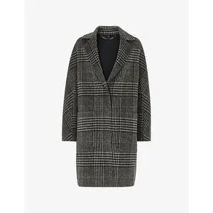 Whistles Cassie Double Face Check Wool-blend Coat