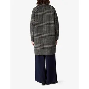 Whistles Cassie Double Face Check Wool-blend Coat