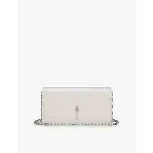 CHRISTIAN LOUBOUTIN Bettina Leather Clutch - White/silver