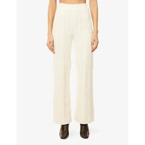 4TH & RECKLESS Knitted Cable Wide-leg Trousers