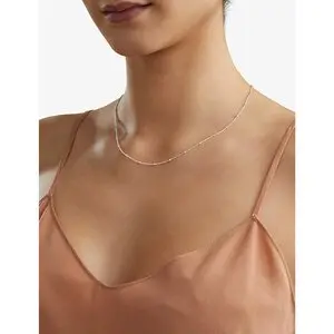 Monica Vinader Sterling Chain Necklace With Oval Details