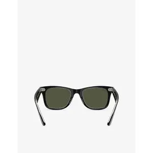 Ray-ban Rectangle-frame Acetate Sunglasses - Black