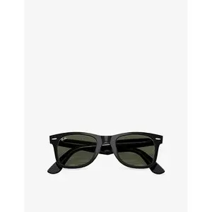 Ray-ban Rectangle-frame Acetate Sunglasses - Black
