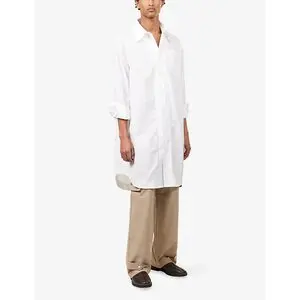 AMI Paris Oversized Long-line Cotton Shirt
