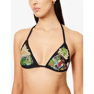 OCEANUS Embellished Tropical Bikini