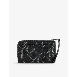 Zadig&Voltaire Zv Brand-plaque Coated-canvas Card Holder - Black