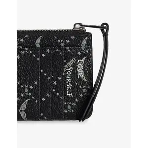Zadig&Voltaire Zv Brand-plaque Coated-canvas Card Holder - Black