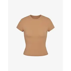 SKIMS Skims Fits Everybody Short-Sleeve Stretch-Jersey T-Shirt Sienna
