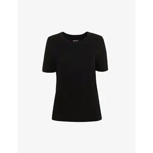 Whistles Rosa Double-trim Cotton T-shirt